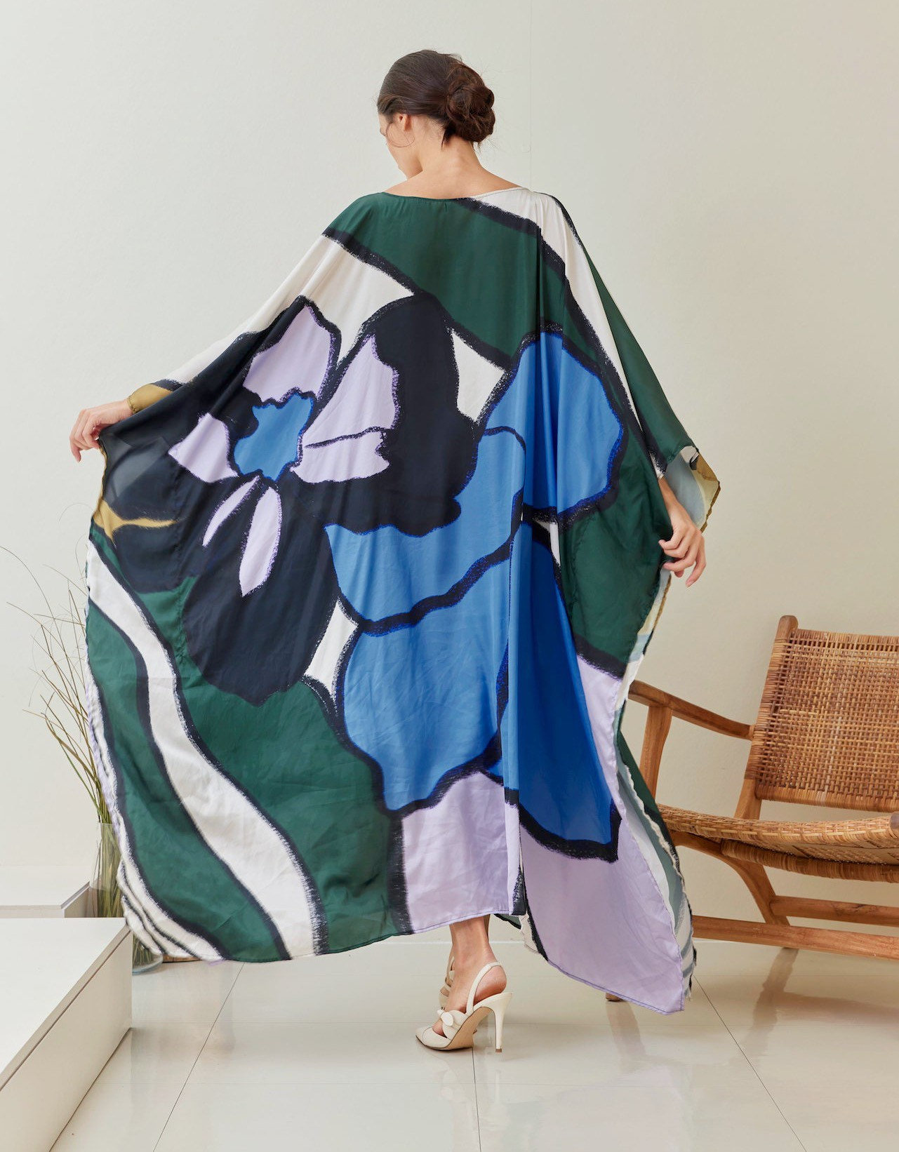 Designer Bold Silk Floral Kaftan Maxi Dress Summer Kaftan - Etsy