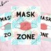 Bundle of 3 Chic MASK ZONE, Social Distancing Flyer, Poster, Sign ...