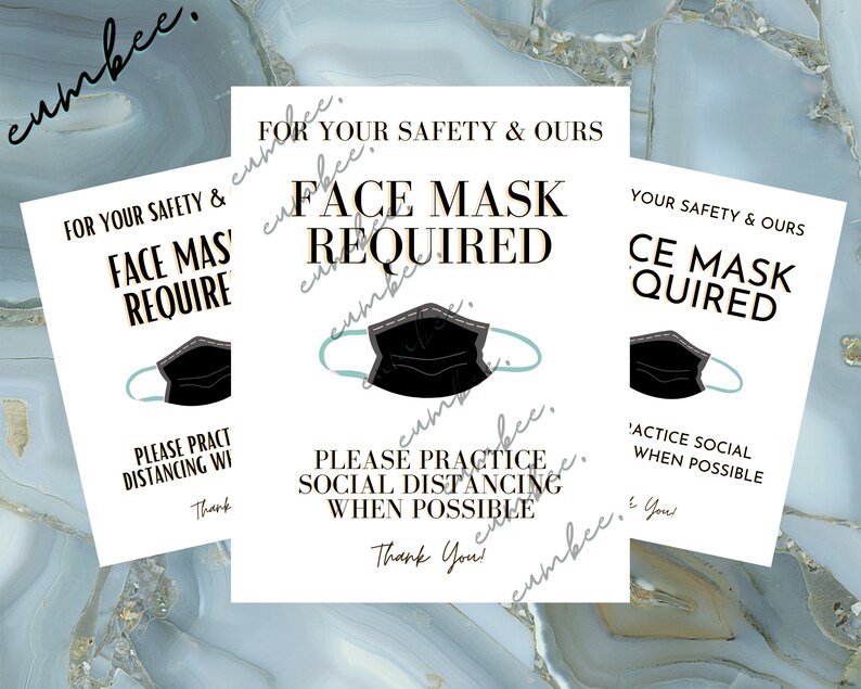 Bundle Chic for Your Safety & Ours Face Mask Required Practice Social ...