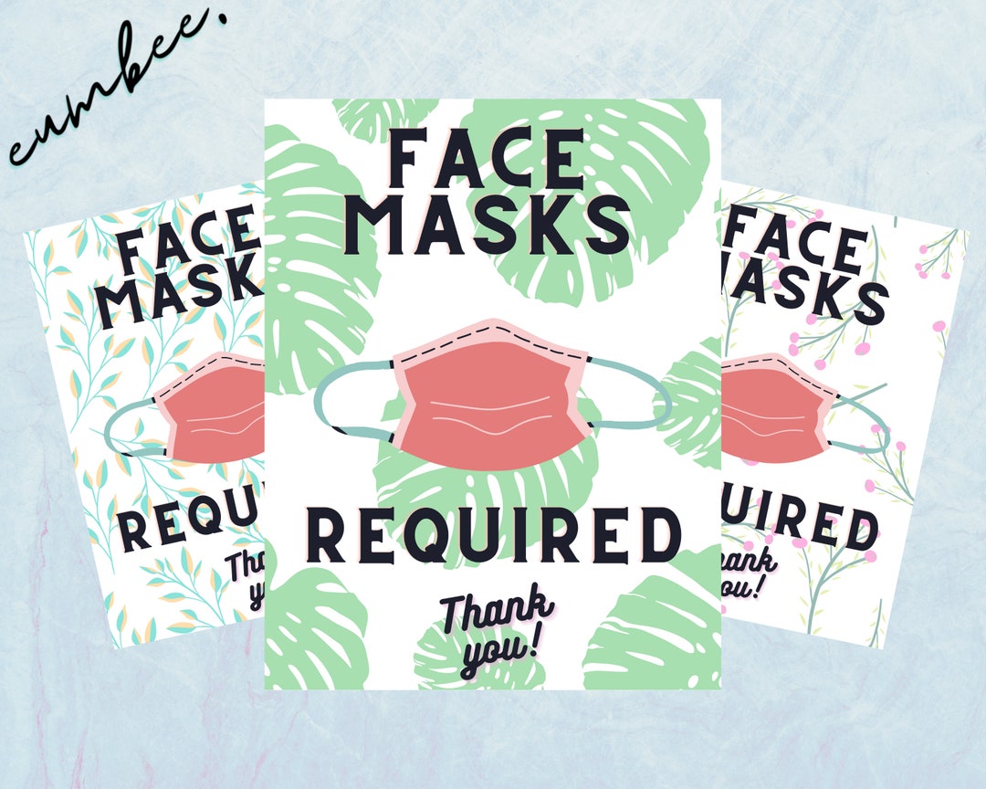 Bundle Chic FACE MASK REQUIRED, Social Distancing Flyer, Poster, Sign ...