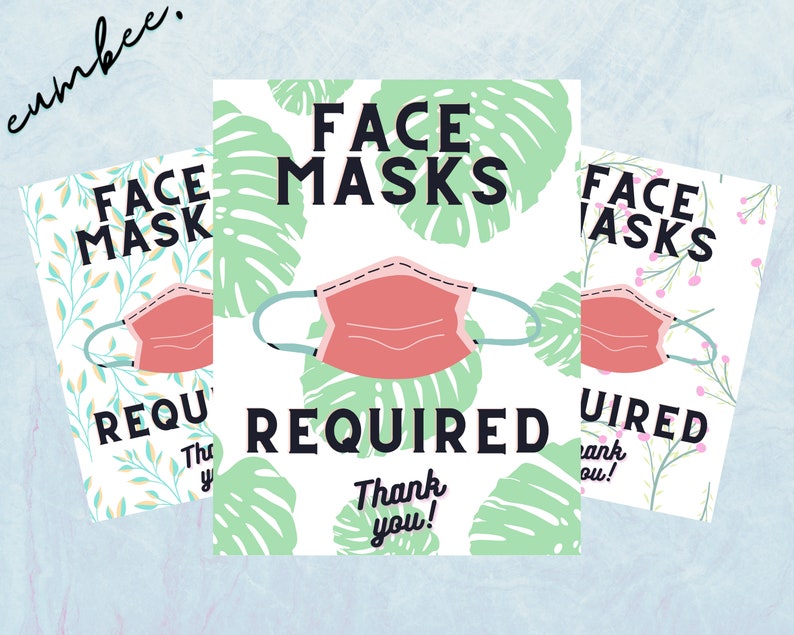Bundle Chic FACE MASK REQUIRED Social Distancing Flyer - Etsy