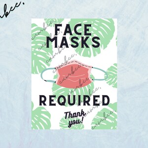 Bundle Chic FACE MASK REQUIRED Social Distancing Flyer - Etsy