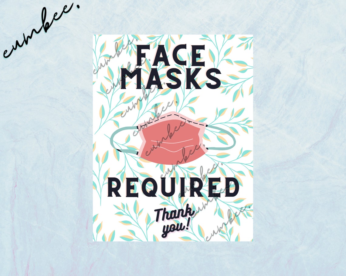 Bundle Chic FACE MASK REQUIRED, Social Distancing Flyer, Poster, Sign ...