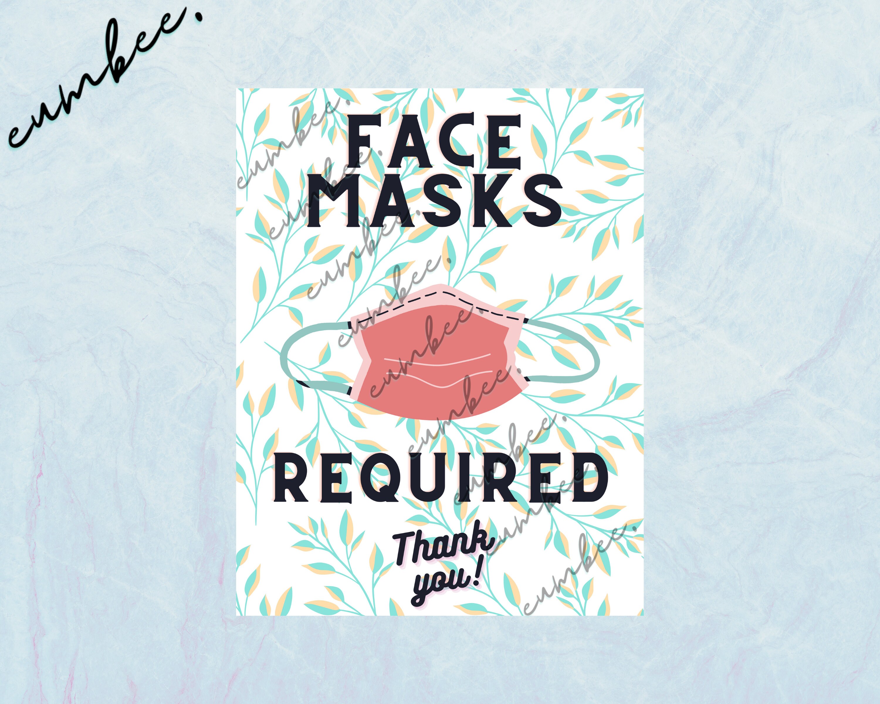 Bundle Chic FACE MASK REQUIRED Social Distancing Flyer - Etsy