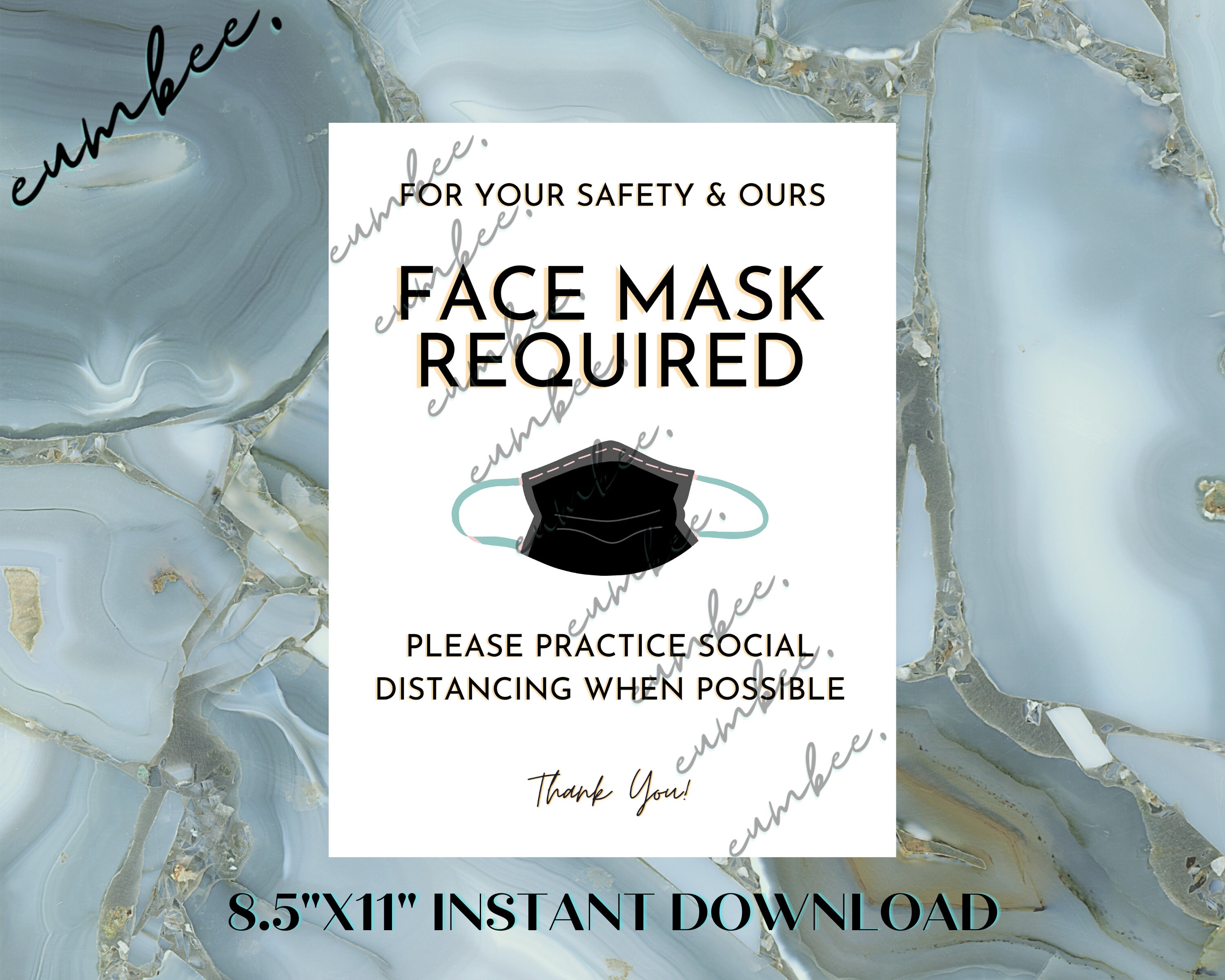 Bundle Chic for Your Safety & Ours Face Mask Required Practice Social ...