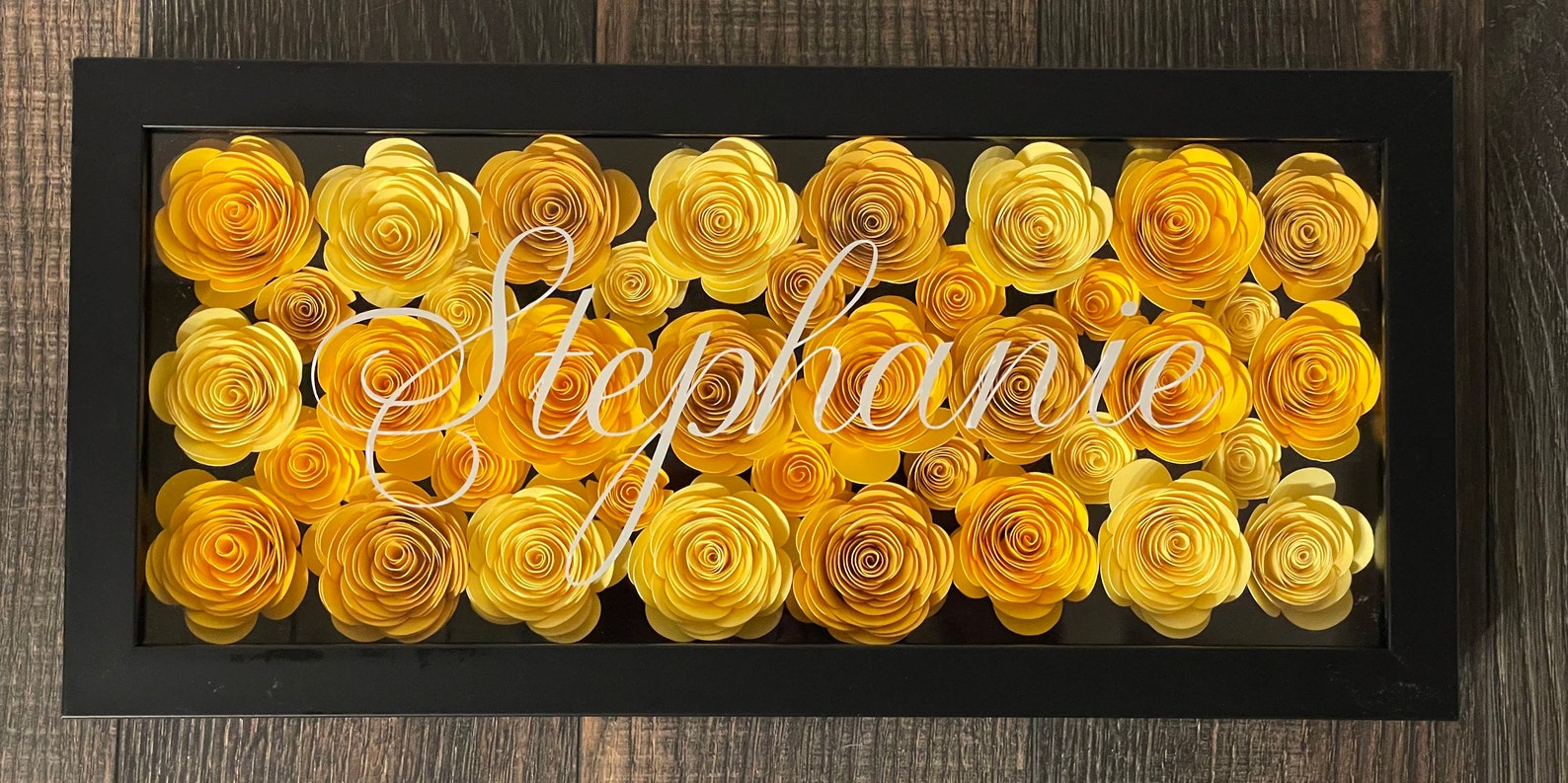 Personalized Rose Shadow Box - Etsy