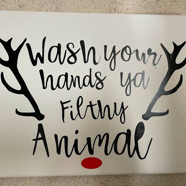 Wash Your Hands Ya Filthy Animal Christmas - Etsy