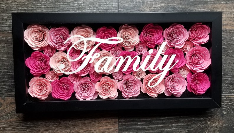 Personalized Rose Shadow Box - Etsy