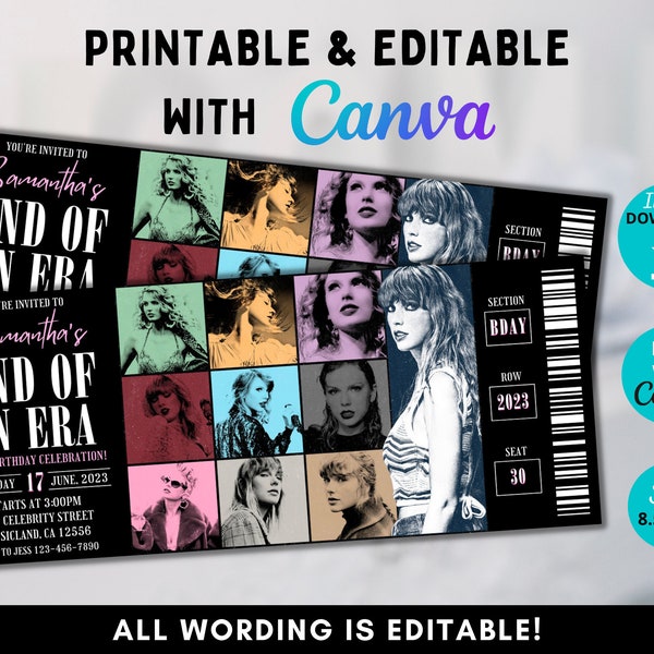 Concert Ticket Party Invitation - Etsy