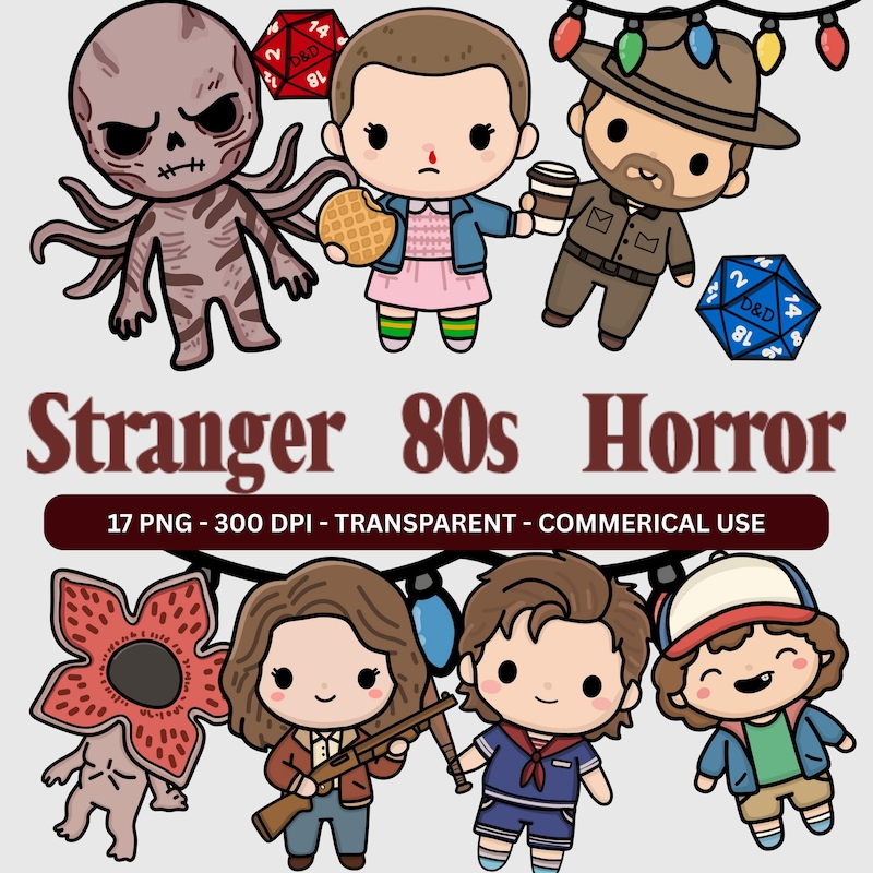 Stranger Thibgs Clipart - Etsy
