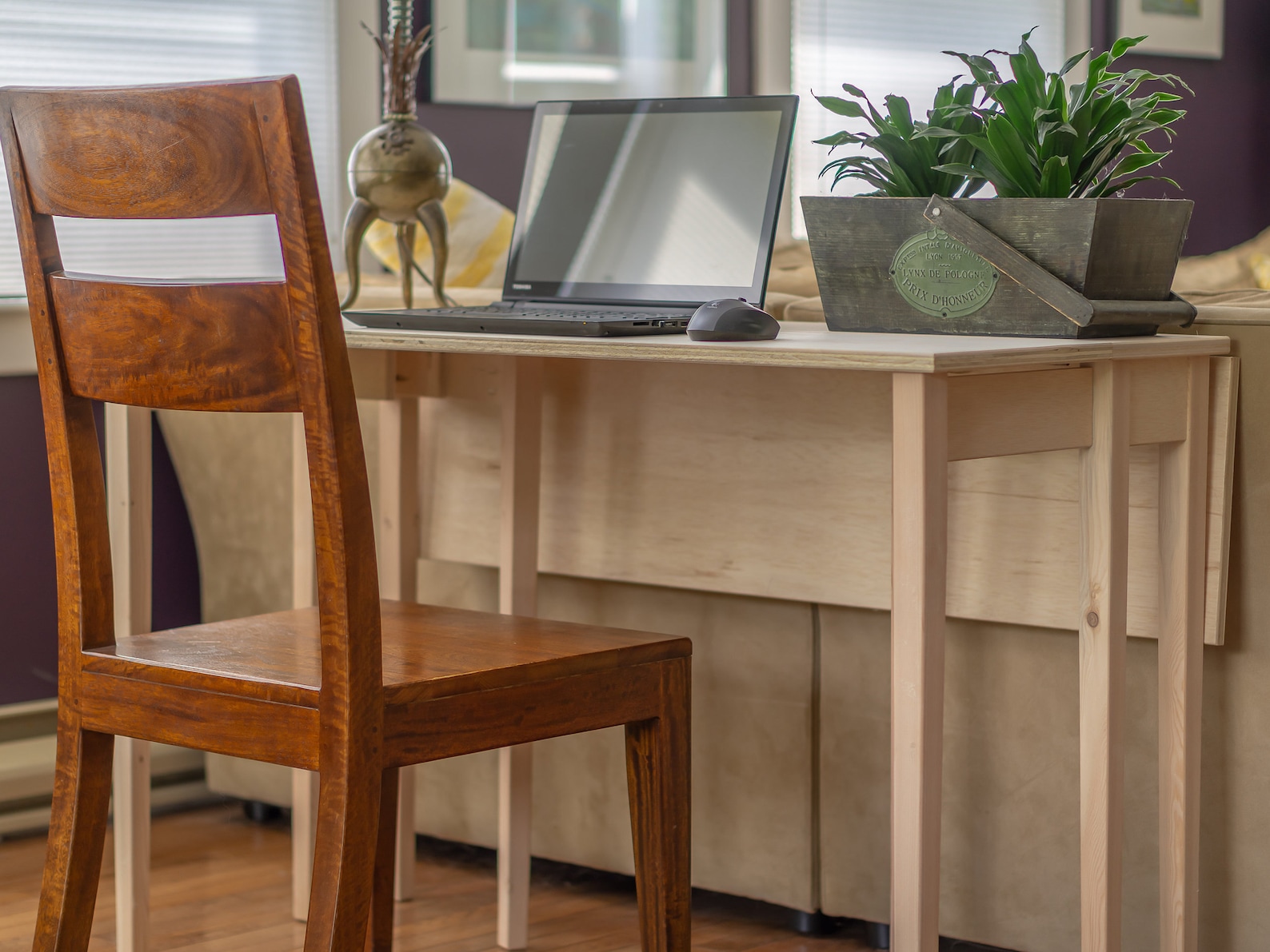 Small Narrow Wood Dining Table. Space Saving Drop Leaf Folding - Etsy