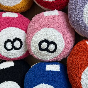 Tufted Magic 8 Ball Pillow, Punch Needle Pillow, Housewarming Gift ...