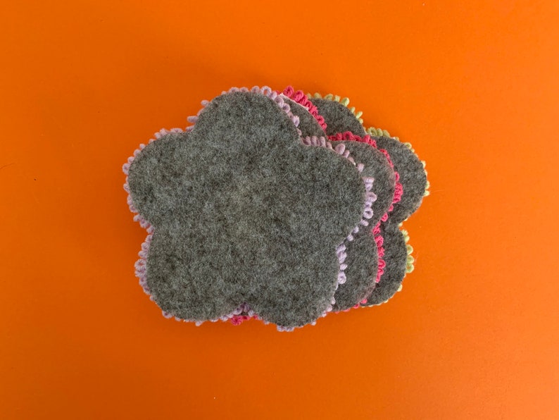 Punch Needle Mug Rug Daisy Coaster Handmade Housewarming - Etsy