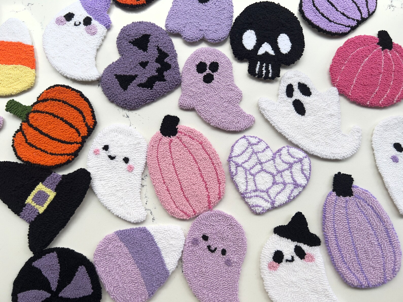 Halloween Home Decor, Spooky Halloween Mug Rug, Spooky Punch Needle ...