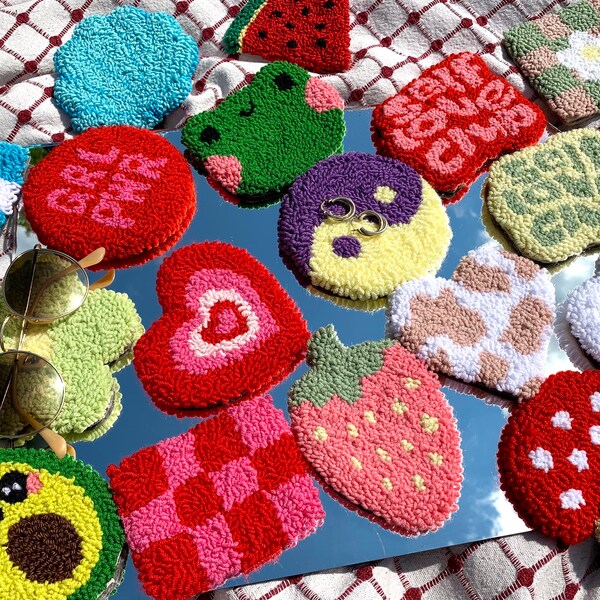 Strawberry Mug Rug - Etsy