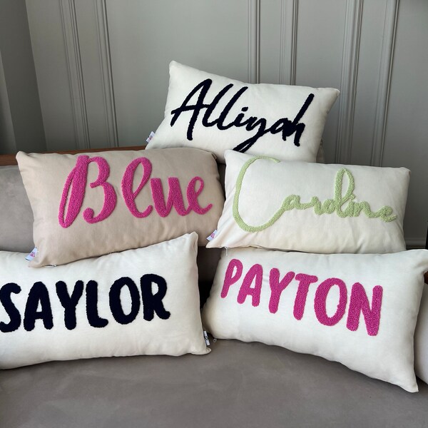 Custom Name Pillows - Etsy