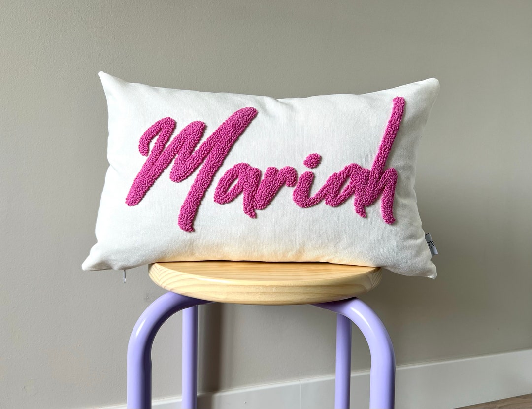 Personalized Embroidered Name Pillow, Baby Name Pillow Covers ...