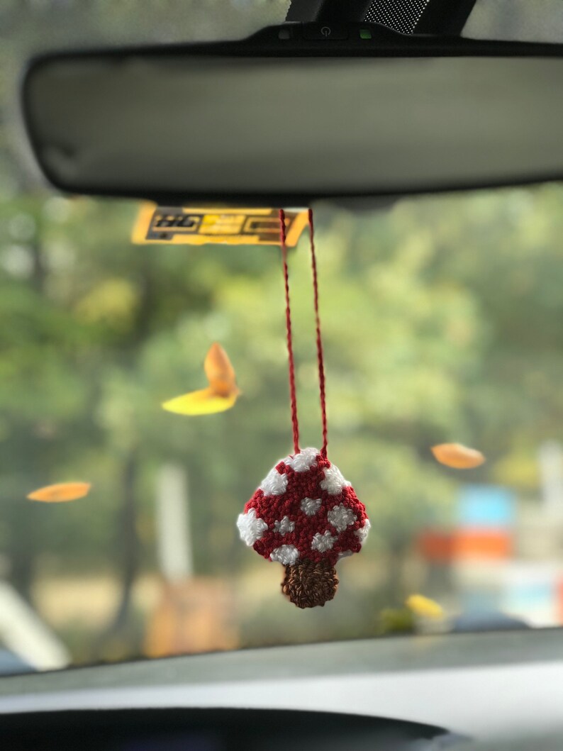 Car Mirror Hanging Mushroom Rear-view Mirror Hanging Car - Etsy