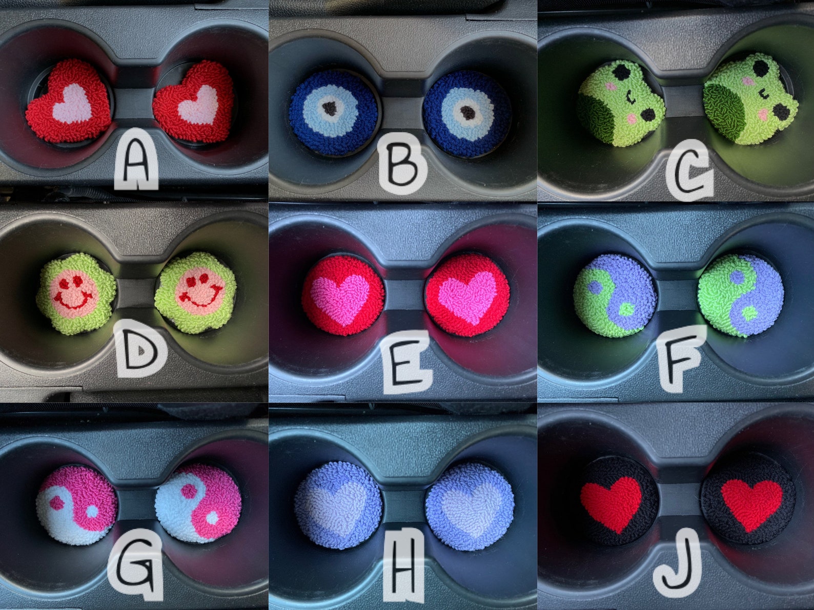 Car Coaster Set of 2 Handmade Coaster for Car Car - Etsy