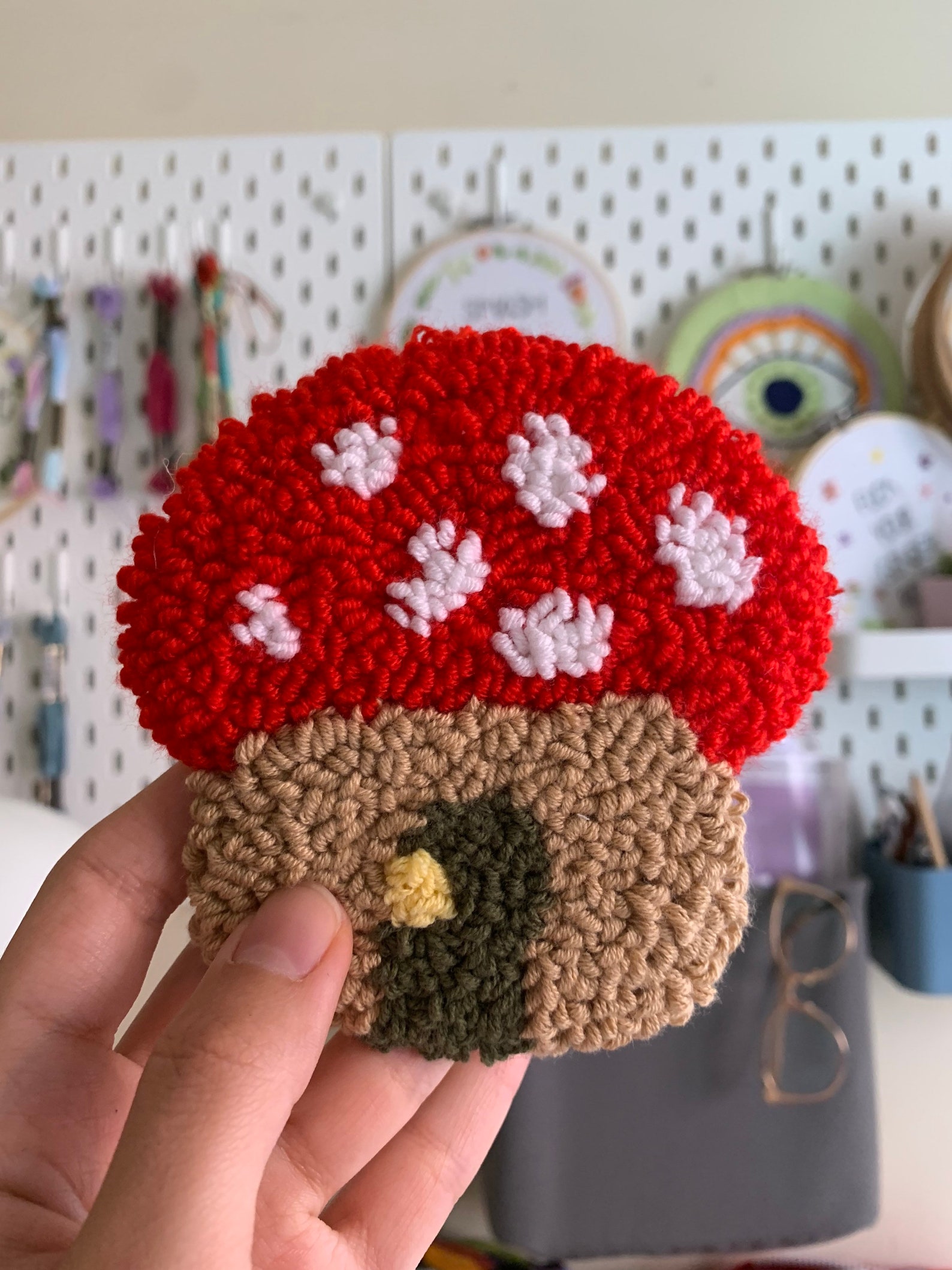 Handmade Tufted Coasters Gift for Teenagers Moon Cat - Etsy