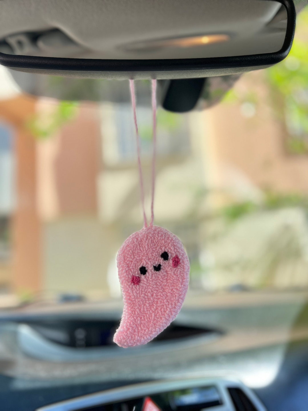 Spooky Pink Halloween Car Mirror Hanging, Ghost Car Mirror Hanging ...