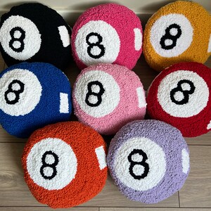 Tufted Magic 8 Ball Pillow, Punch Needle Pillow, Housewarming Gift ...