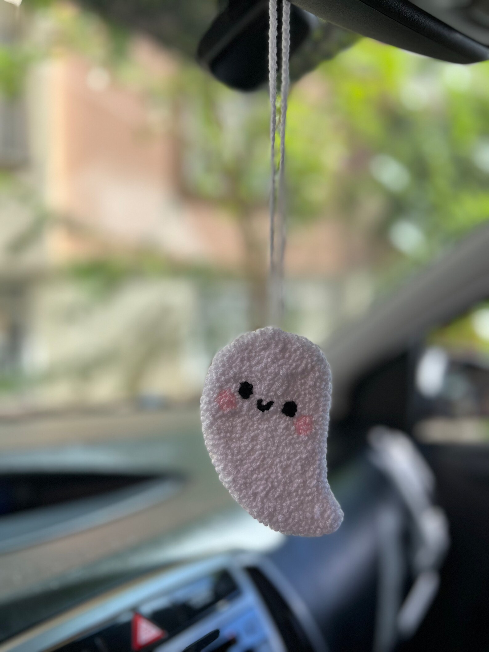 Spooky Pink Halloween Car Mirror Hanging Ghost Car Mirror - Etsy