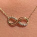 14k Real Solid Gold Infinity Necklace, CZ Infinity Necklace, Minimalist ...