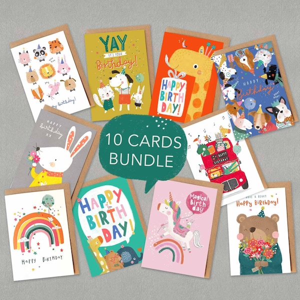 Birthday Card Animal - Etsy