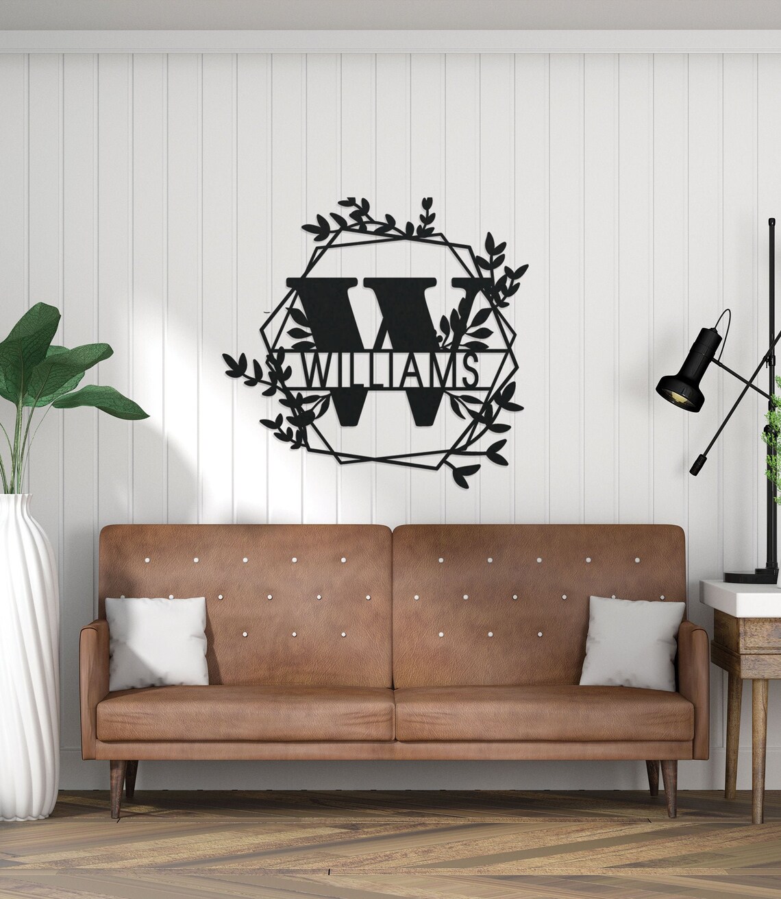 Metal Monogram Boho Modern Last Name Sign Indoor or Outdoor - Etsy