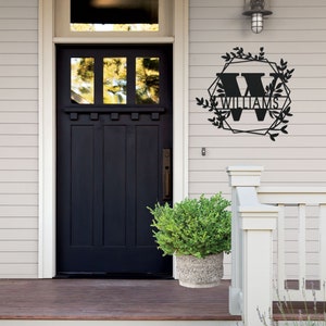 Metal Monogram Boho Modern Last Name Sign Indoor or Outdoor | Etsy