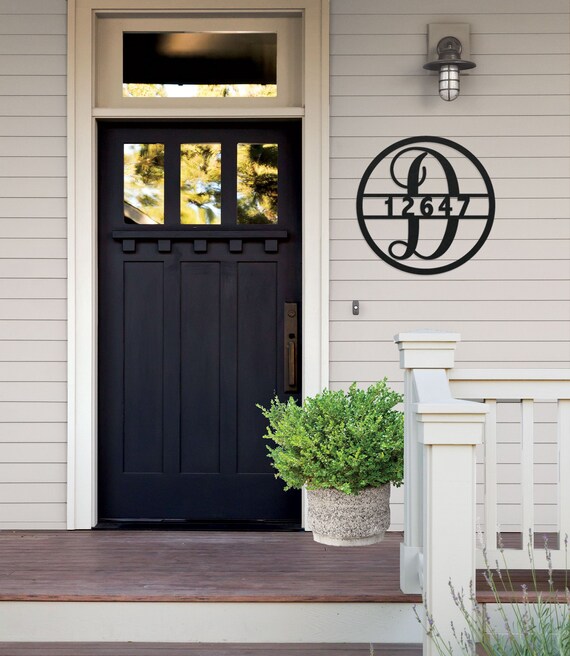 Wall Hangings Home Décor Metal Sign House Numbers BAA780 Metal Monogram ...