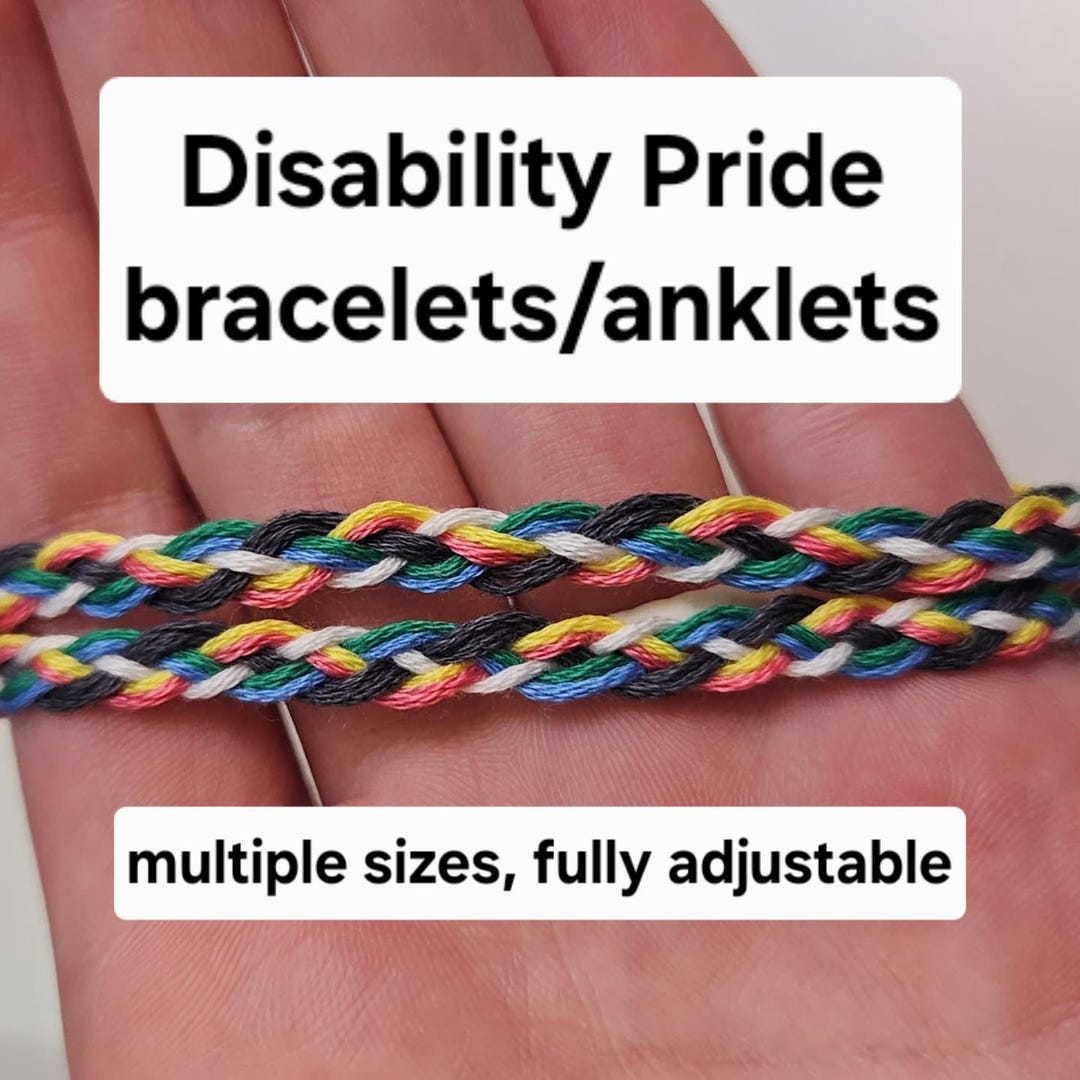 Adjustable Disability Awareness Bracelet or Anklet PLEASE READ ...