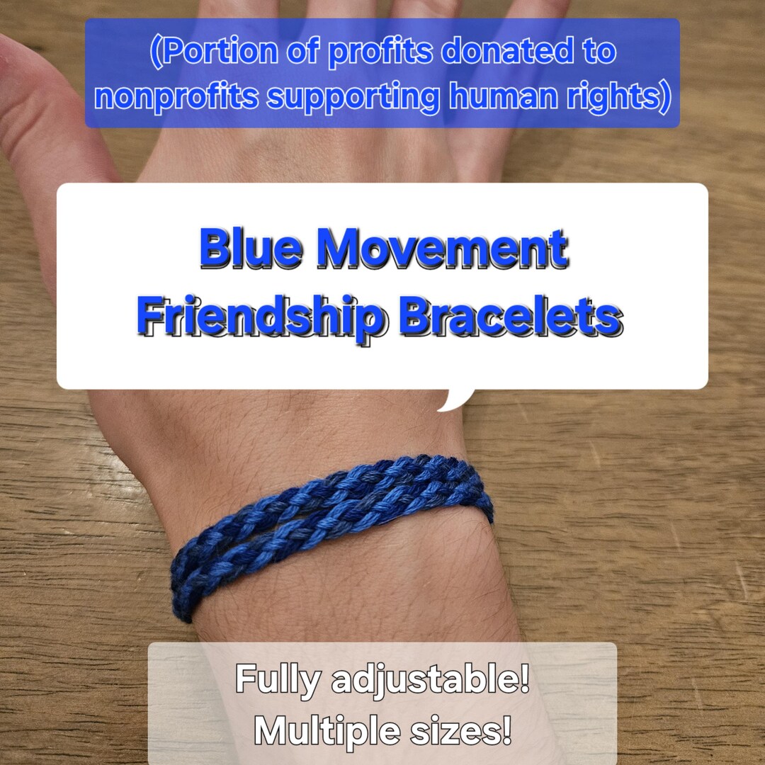 Adjustable Blue Friendship Bracelet or Anklet PLEASE READ DESCRIPTION ...