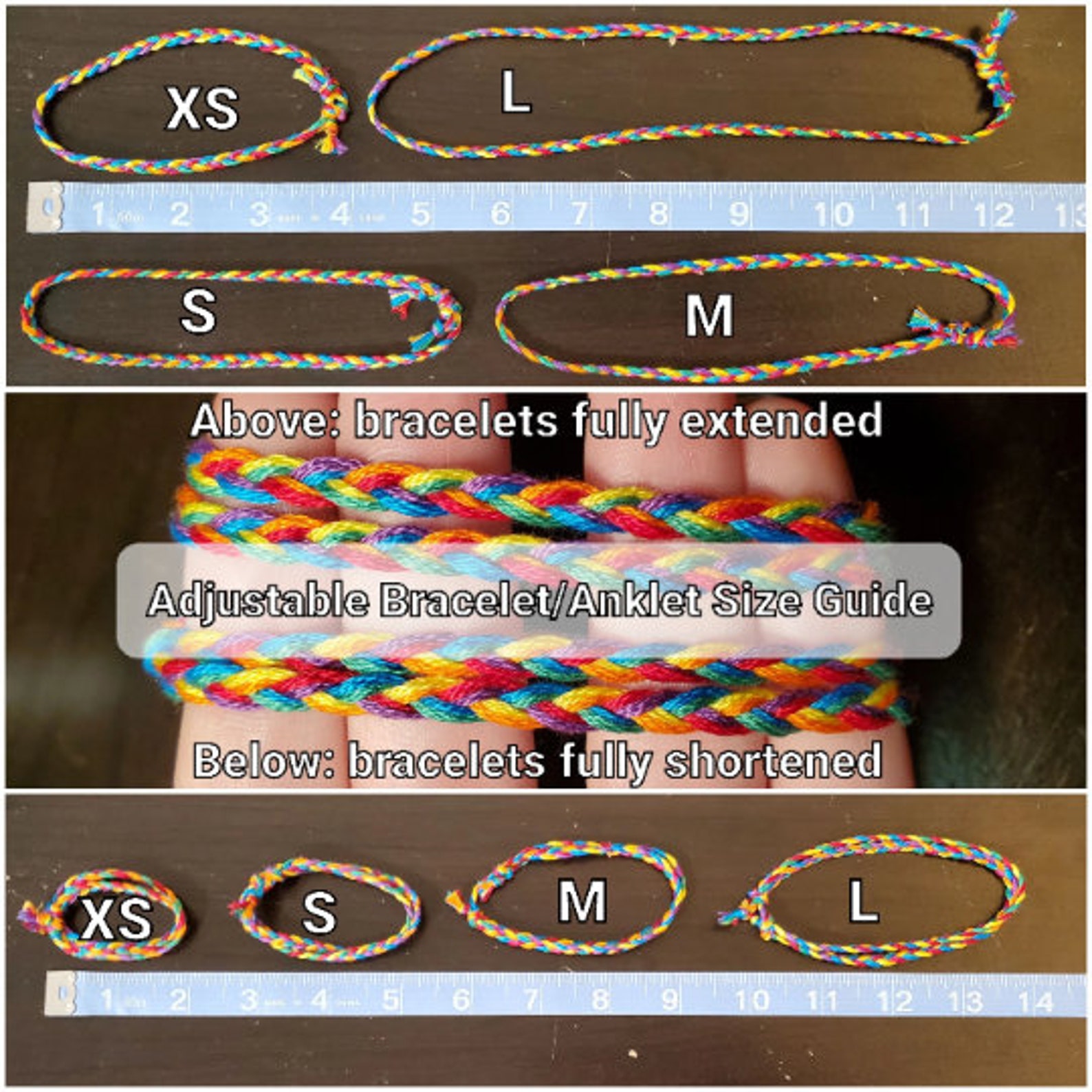 Adjustable LGBTQIA Subtle Pride Flag Bracelets or Anklets - Etsy