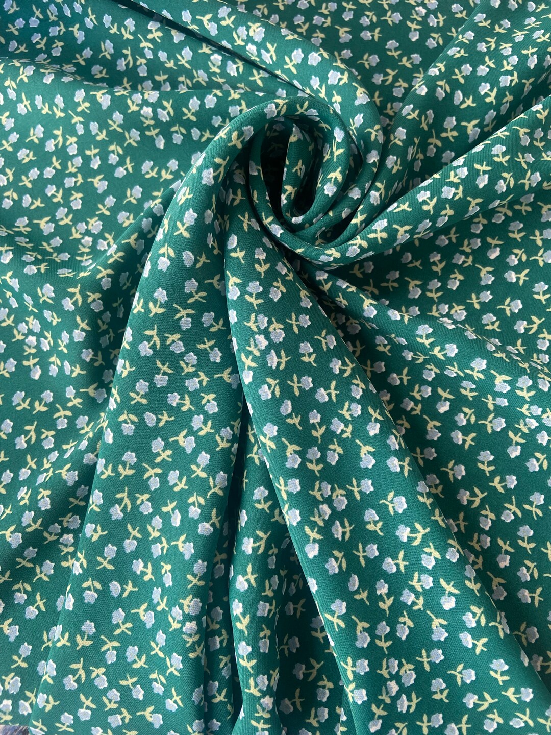 Ditsy Style Blossom Tulip Flowers Soft Luxurious Viscose Crepe - Etsy