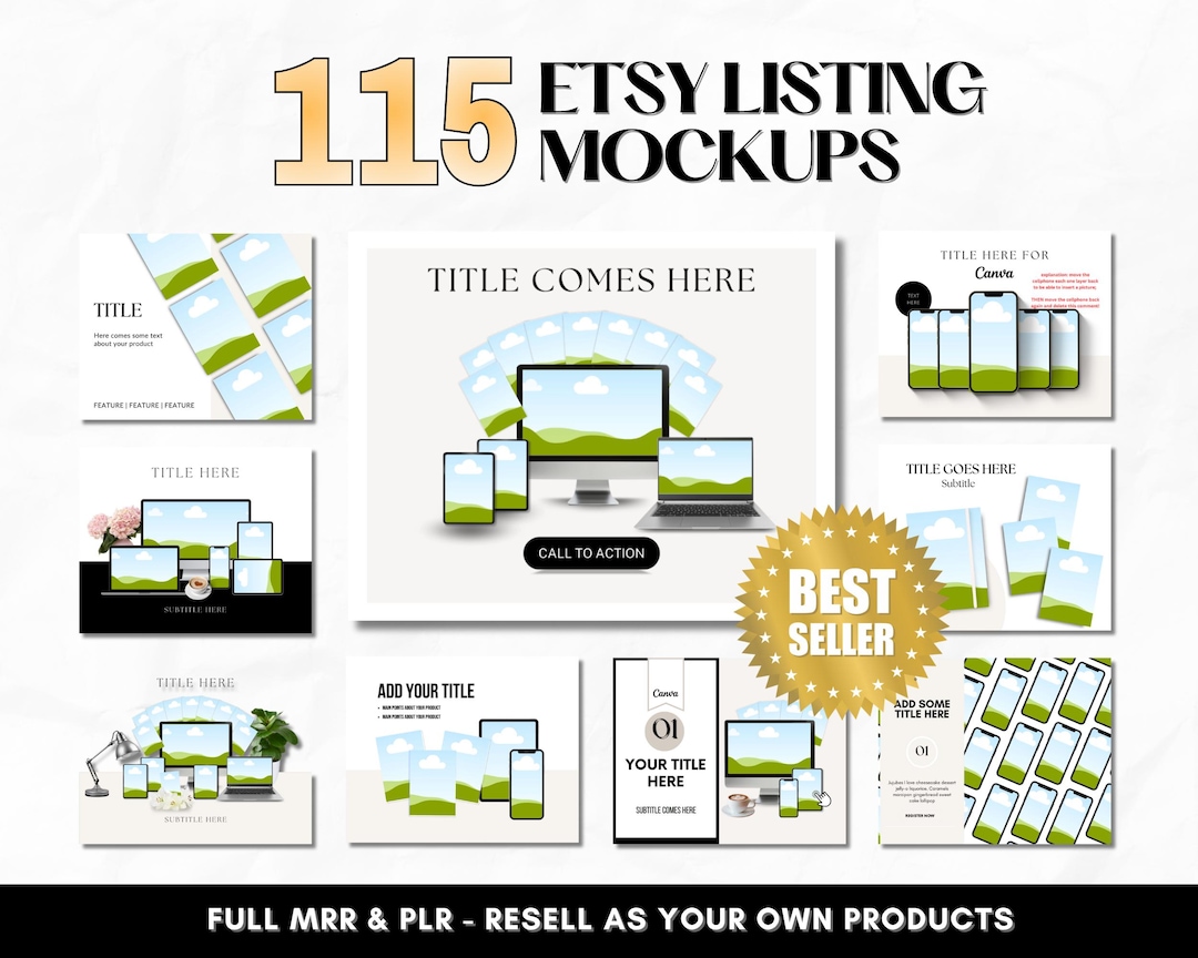 Master Resell Rights Mockup, MRR/PLR, Canva Mockup Bundle, Online ...