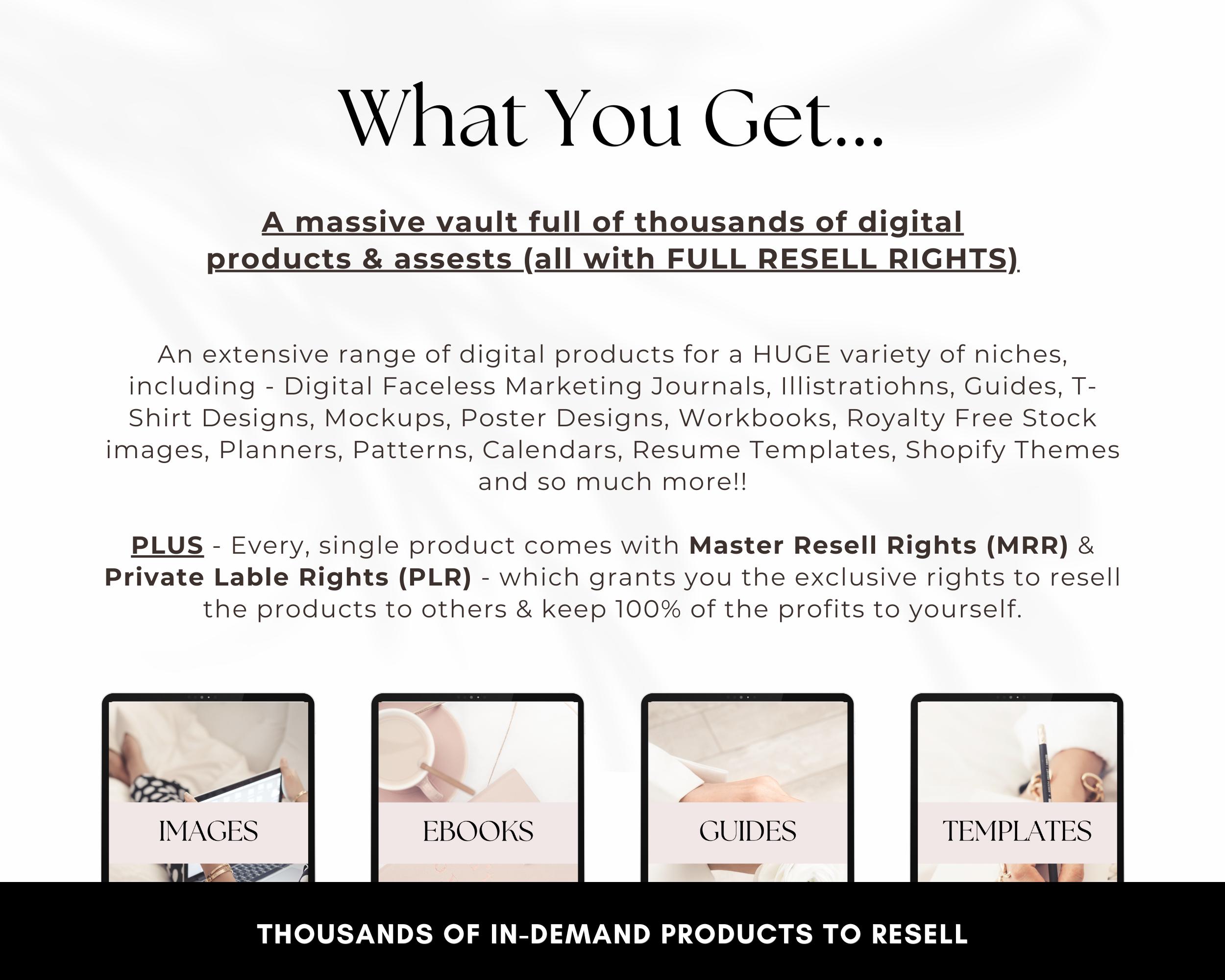 Digital Product Resell Vault, Thousands of Done-for-you Digital ...