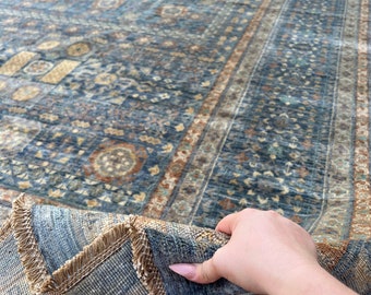 Blue Pink Turkish Rug - Etsy