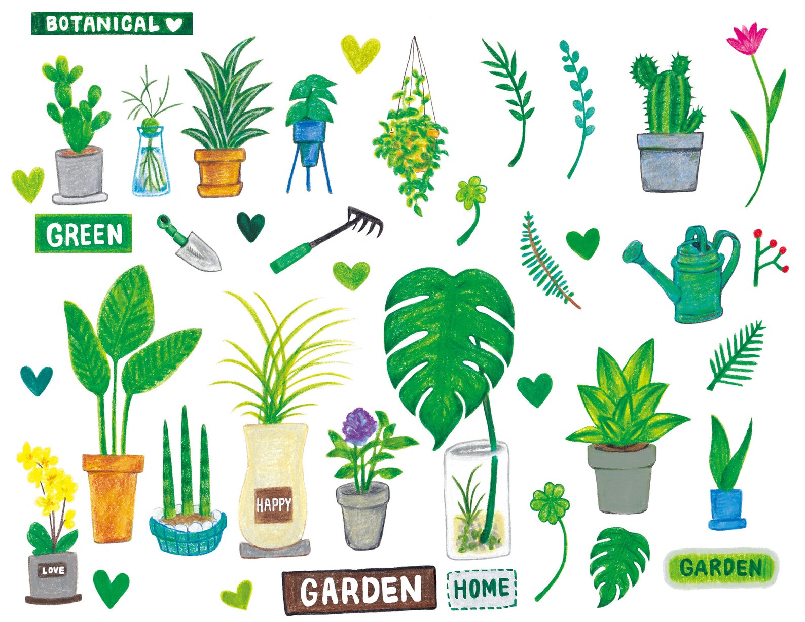 Botanical Sticker Nature stickers Nature Planner Sticker Green - Etsy 日本