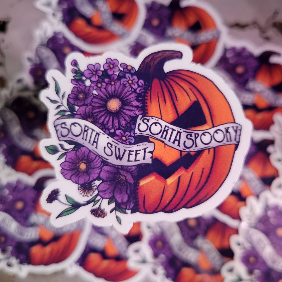 Sorta Sweet Sorta Spooky Sticker | Water Resistant | Halloween - Etsy