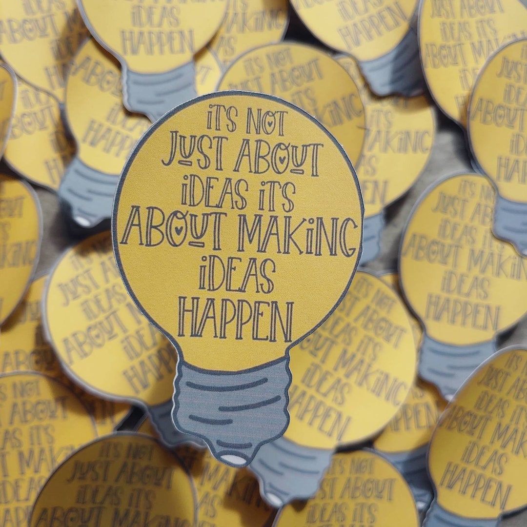 Ideas Light Bulb Sticker - Etsy