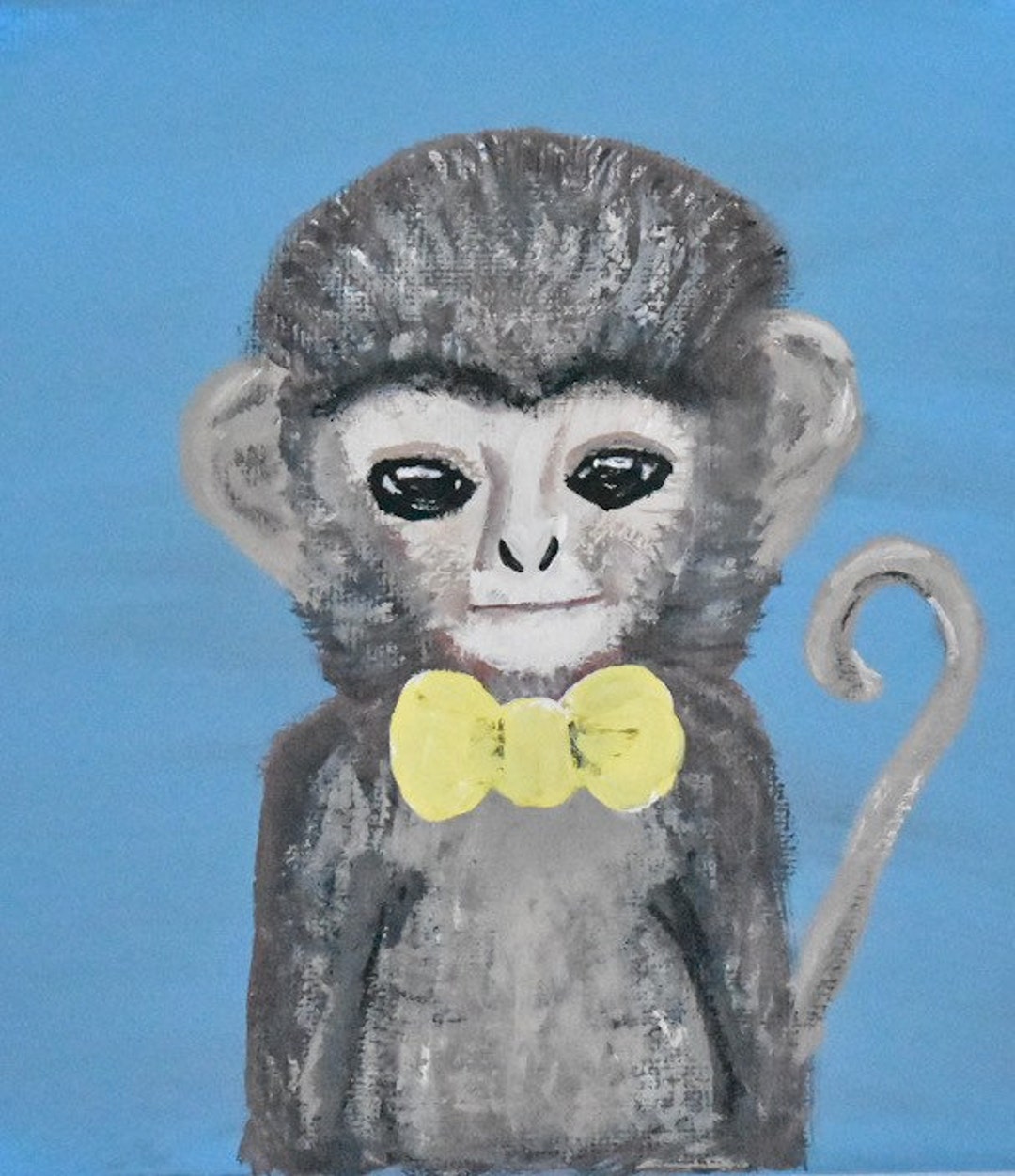 Adorable Baby Monkey Acrylic Painting 6x6 - Etsy