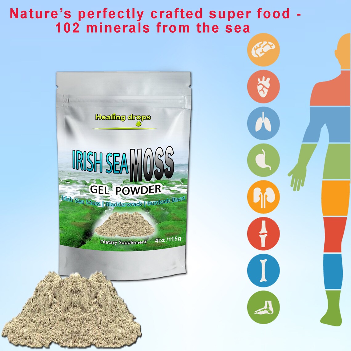 Irish Sea Moss Powder Perfect for Sea Moss Gel or Gummies - Etsy