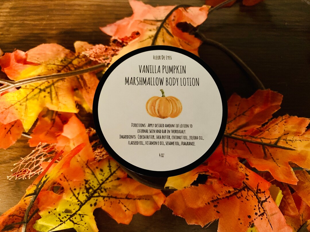 Organic Vanilla Pumpkin Marshmallow Lotion, Hydrating Body Care - Etsy