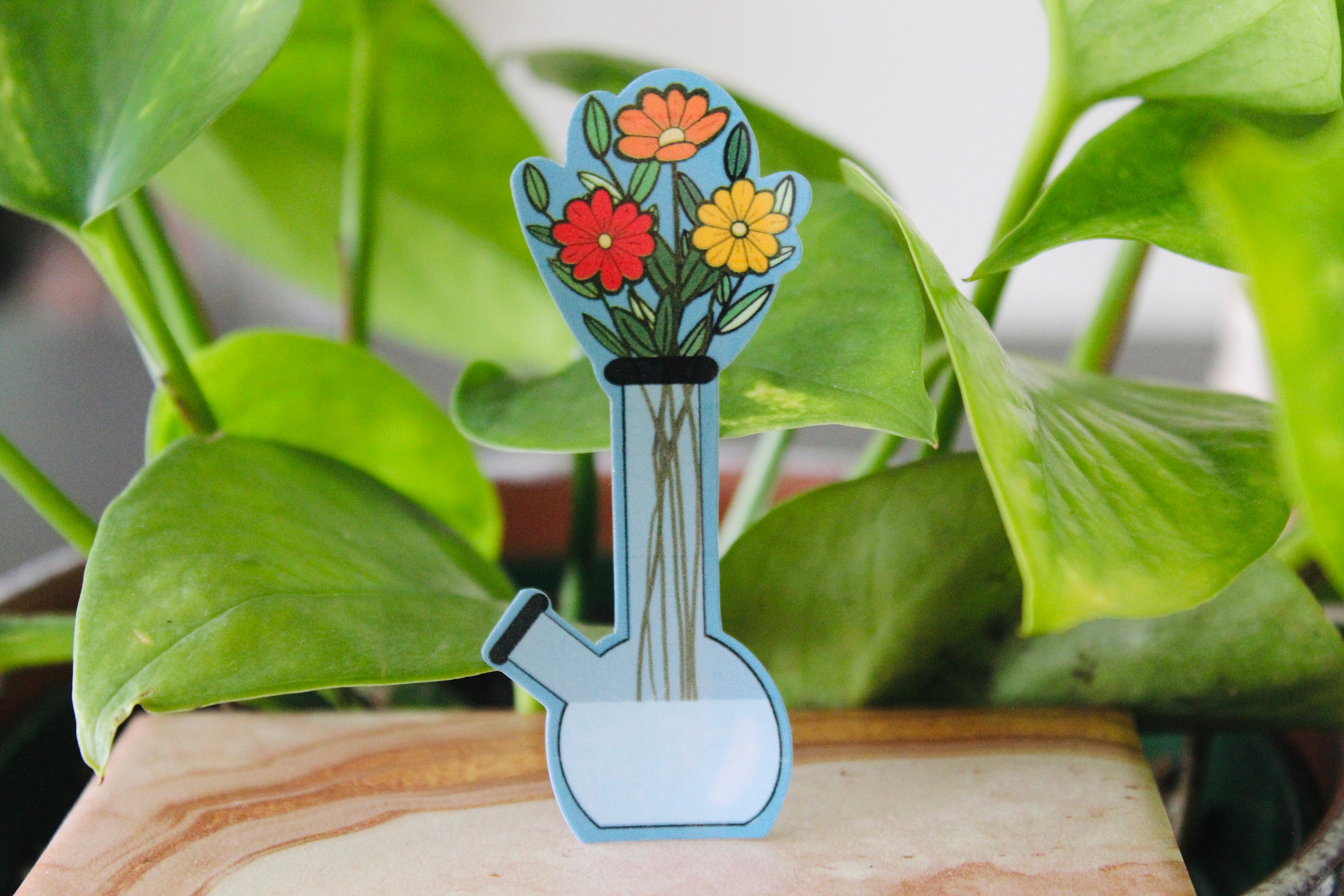 Flower Bong Bong Sticker Floral | Etsy