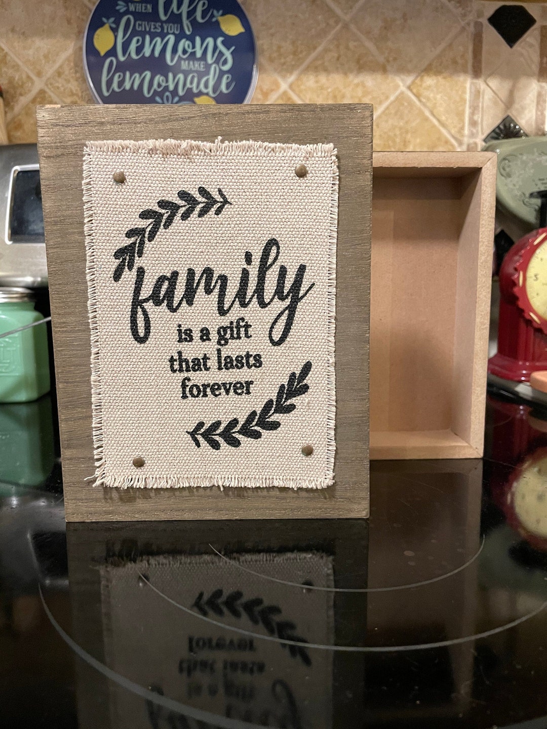 Family is a Gift/ Farmhouse Sign/ Home Decor/ Wall Decor/ Burlap Decor ...