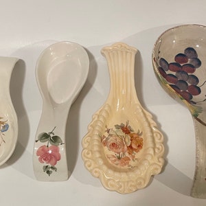 Spoon Rests/ Vintage Spoon Rests/ Ceramic/ Kitchen Ware/ Unique Spoon ...