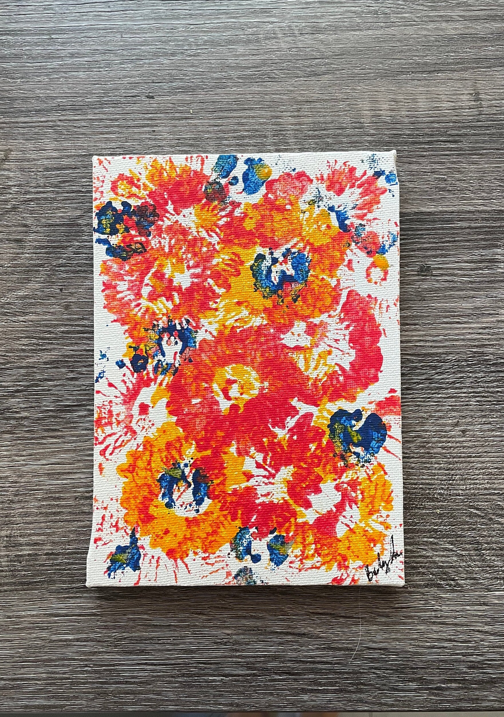 Canvas Painting/ the Day the Sun Exploded/ Art/ Abstract/ Sun/ - Etsy