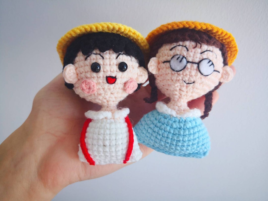Chibi Maruko Amigurumi Handmade Crochet Keychain Doll | Cute Gift ...